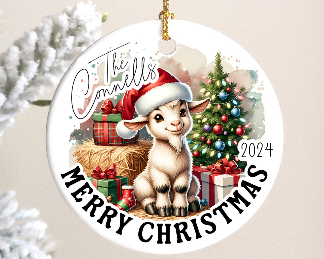 Personalized Goat Ornament, Custom Christmas Goat Ornament Gift, Gift ...