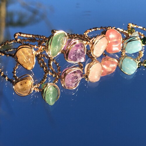 Natural Assorted Crystal Rings for Women Vintage Rings - Etsy