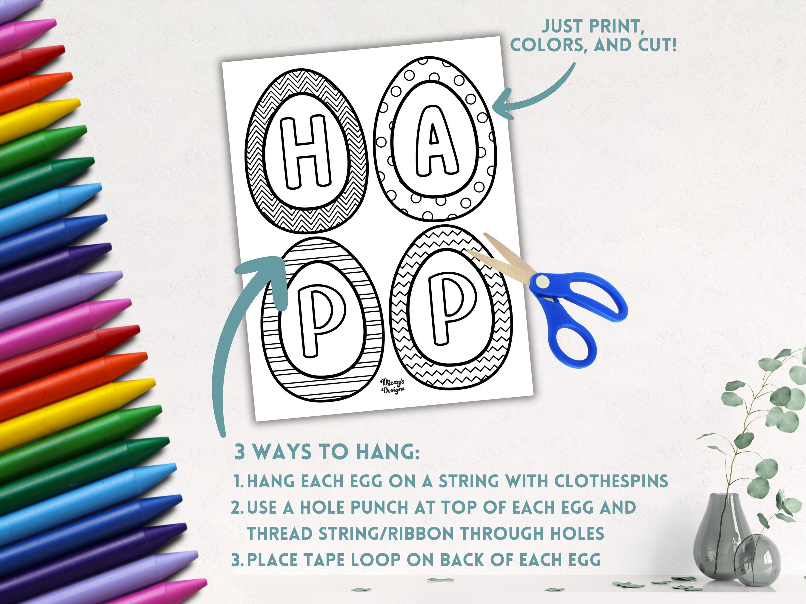 Printable Easter Banner, Easter Coloring Pages, Kids Easter, Easter ...