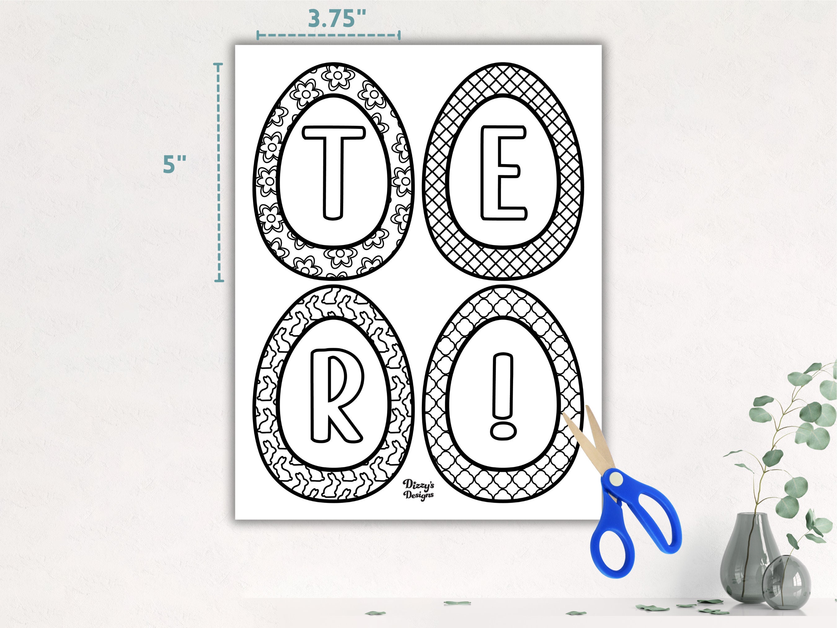 Osterei Banner zum ausdrucken, ausmalen, Kinder Osterspiele, DIY ...