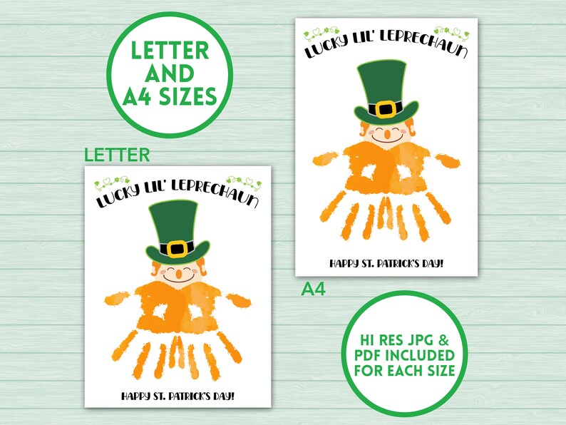 Leprechaun Handprint Art: St Patrick's Day Keepsake (digital Download ...