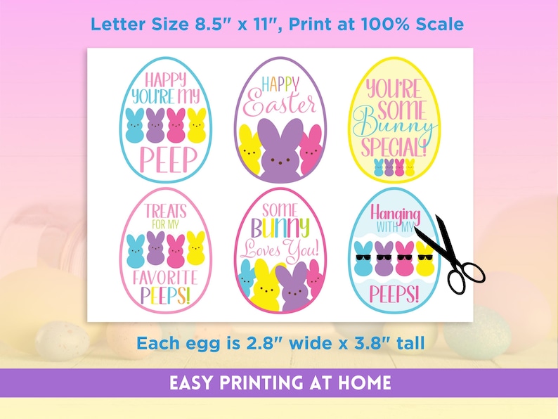 Printable Peeps Easter Basket Tags, Treats for My Peeps, Happy Easter ...