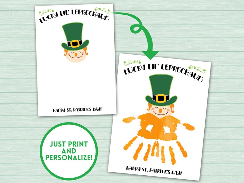 Leprechaun Handprint Art: St Patrick's Day Keepsake (digital Download ...