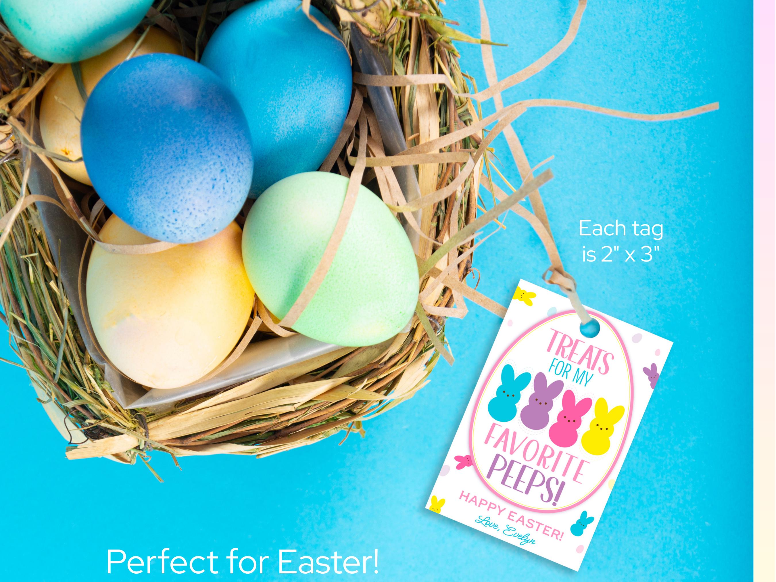 Printable Peeps Gift Tags, Treats for My Favorite Peeps Easter Basket ...