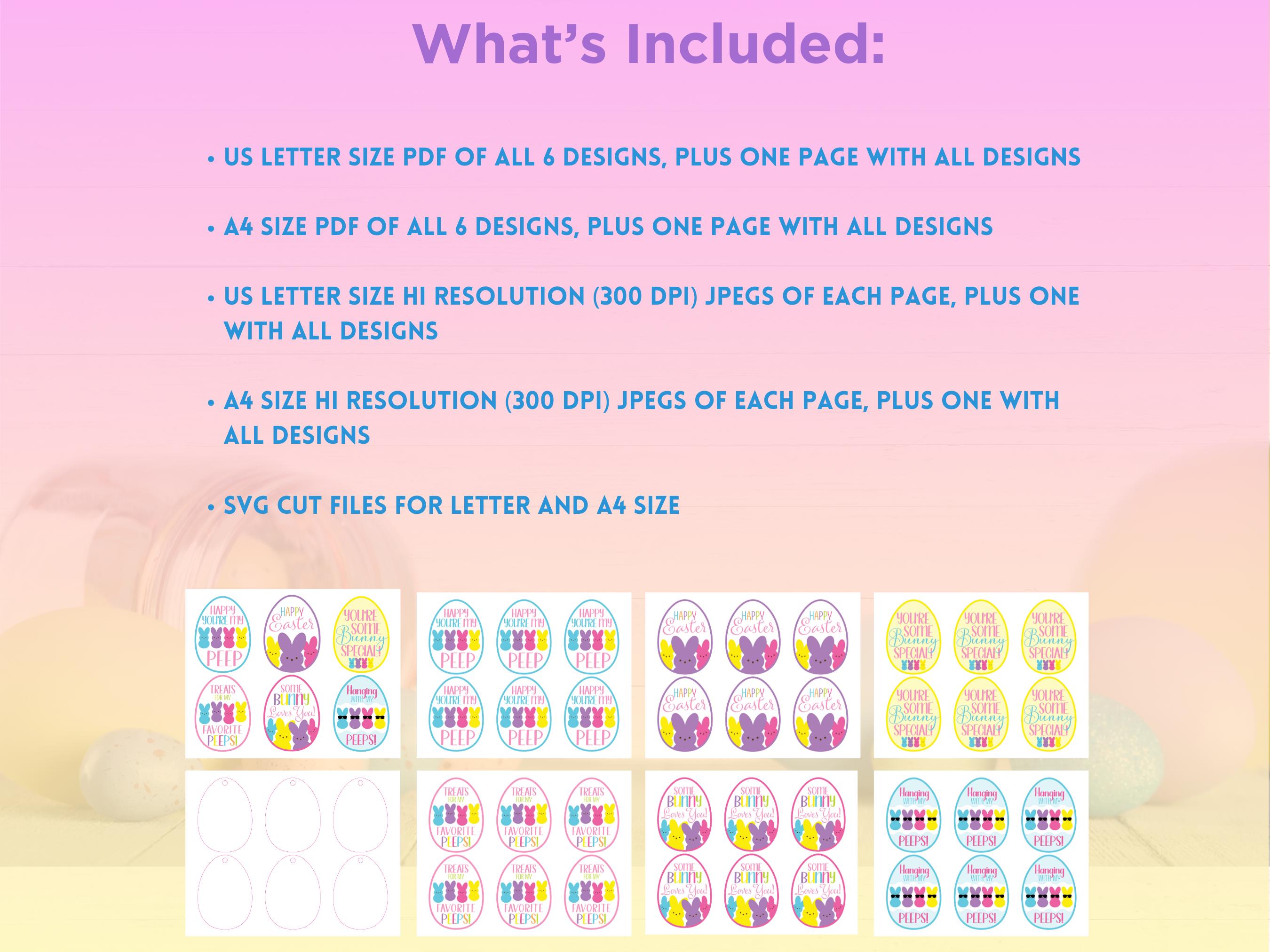 Printable Peeps Easter Basket Tags, Treats for My Peeps, Happy Easter ...
