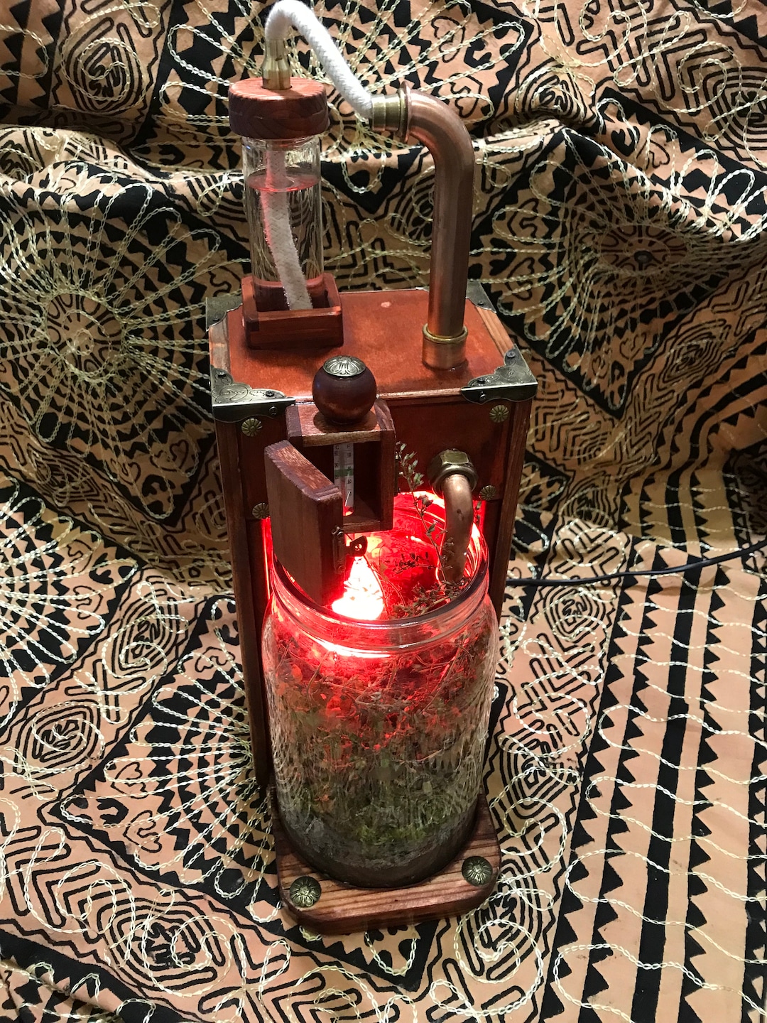 Steampunk Terrarium With Light and Thermometer - Etsy