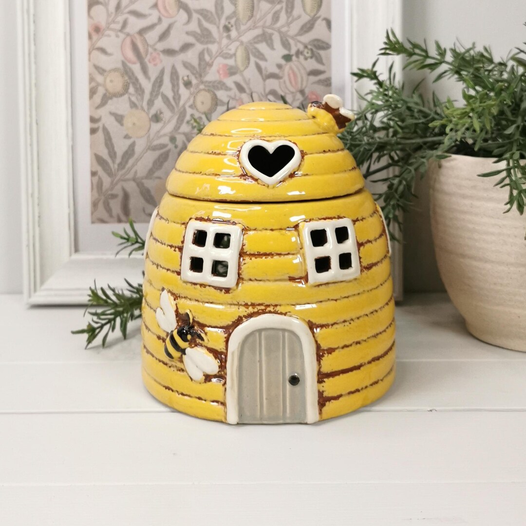 Beehive Dome Wax Melt Burner, Yellow, Bee Gift, Village Pottery - Etsy