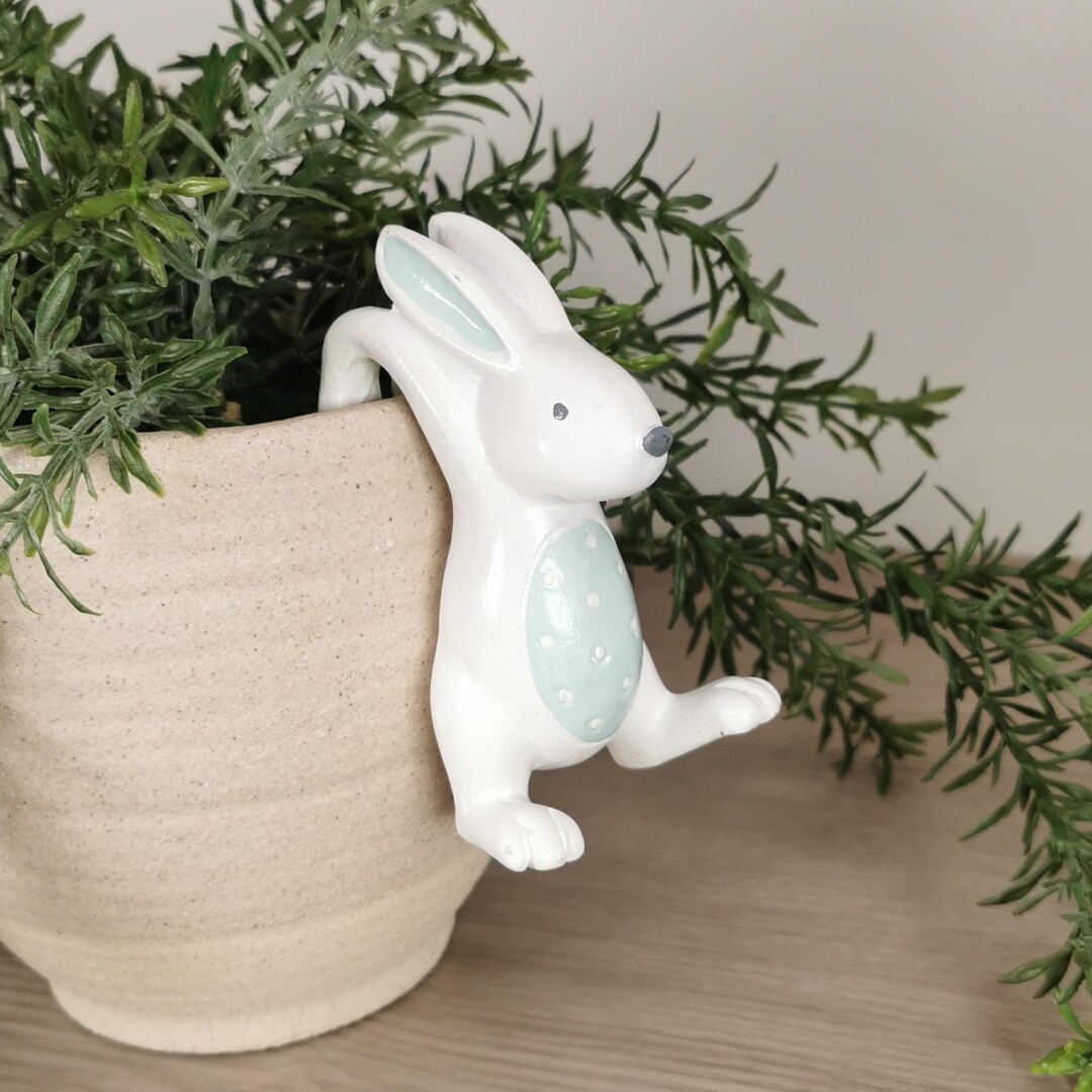 White Rabbit Plant Pot Hanger - Etsy UK