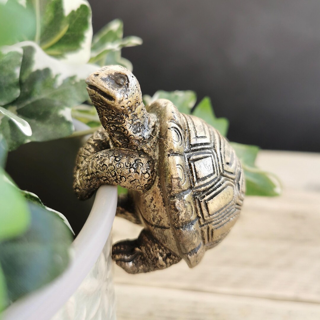 Tortoise Plant Pot Hanger, Bronze Effect - Etsy