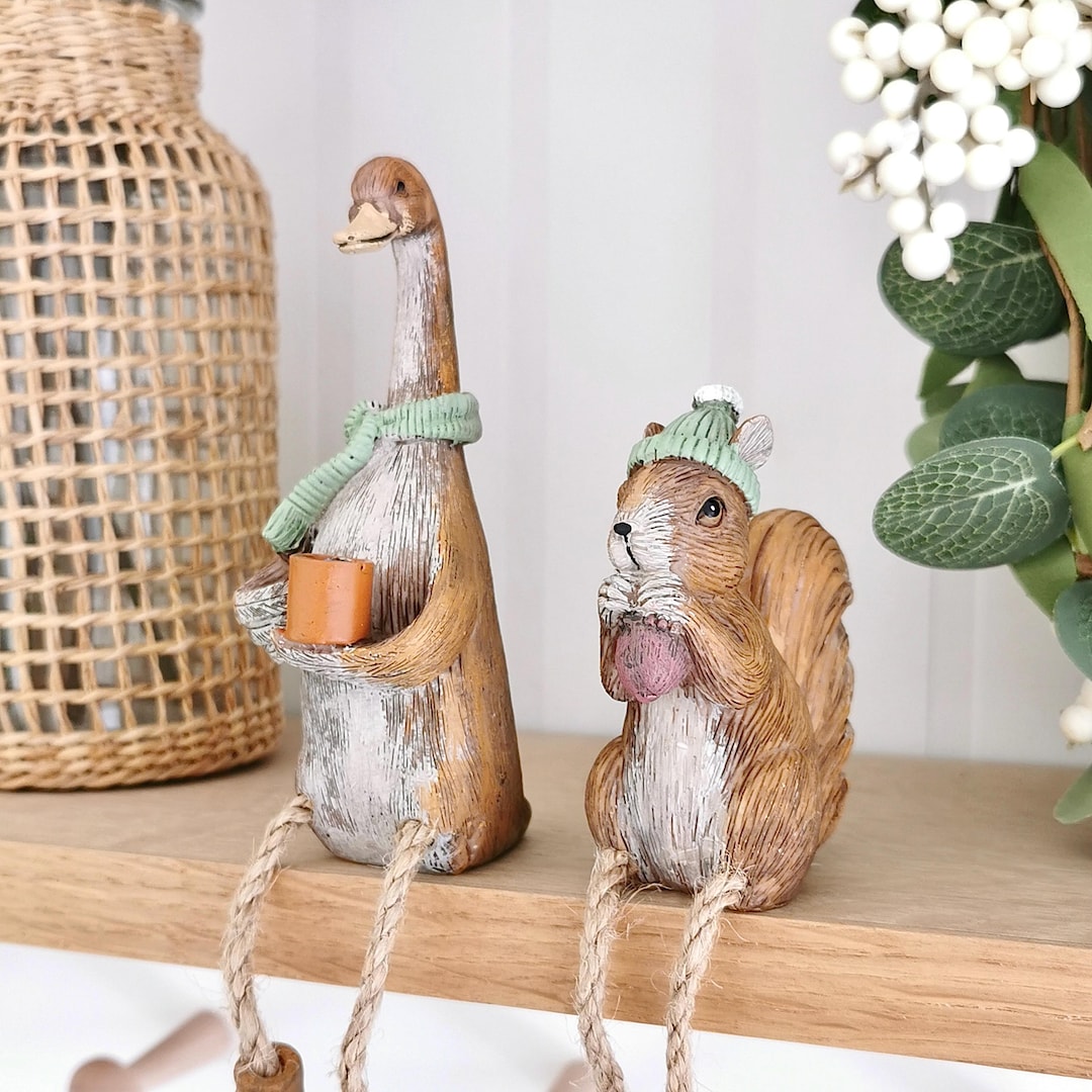 Woodland Animal Shelf Sitters / 2 Designs, Autumn Ornaments - Etsy