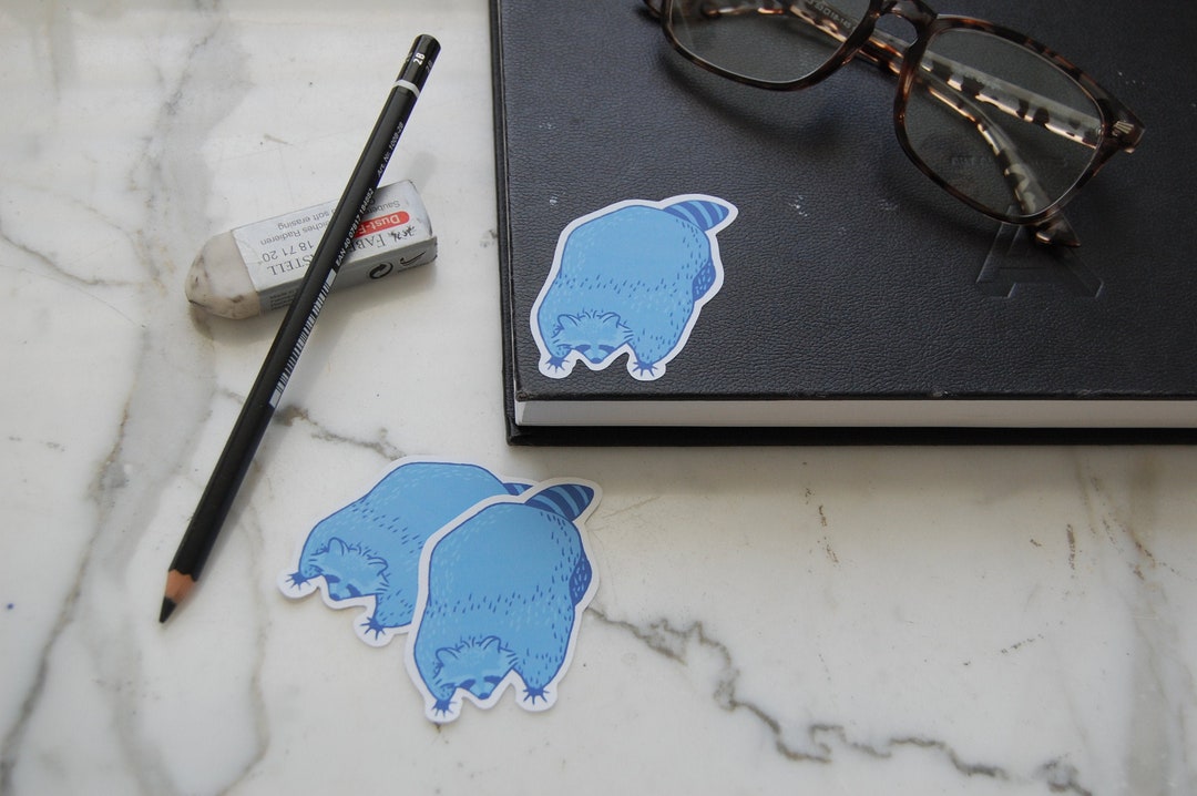 Blueberry Raccoon Sticker - Etsy
