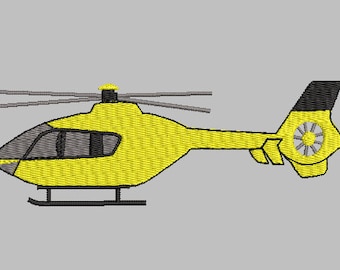 Helicopter Embroidery | Etsy