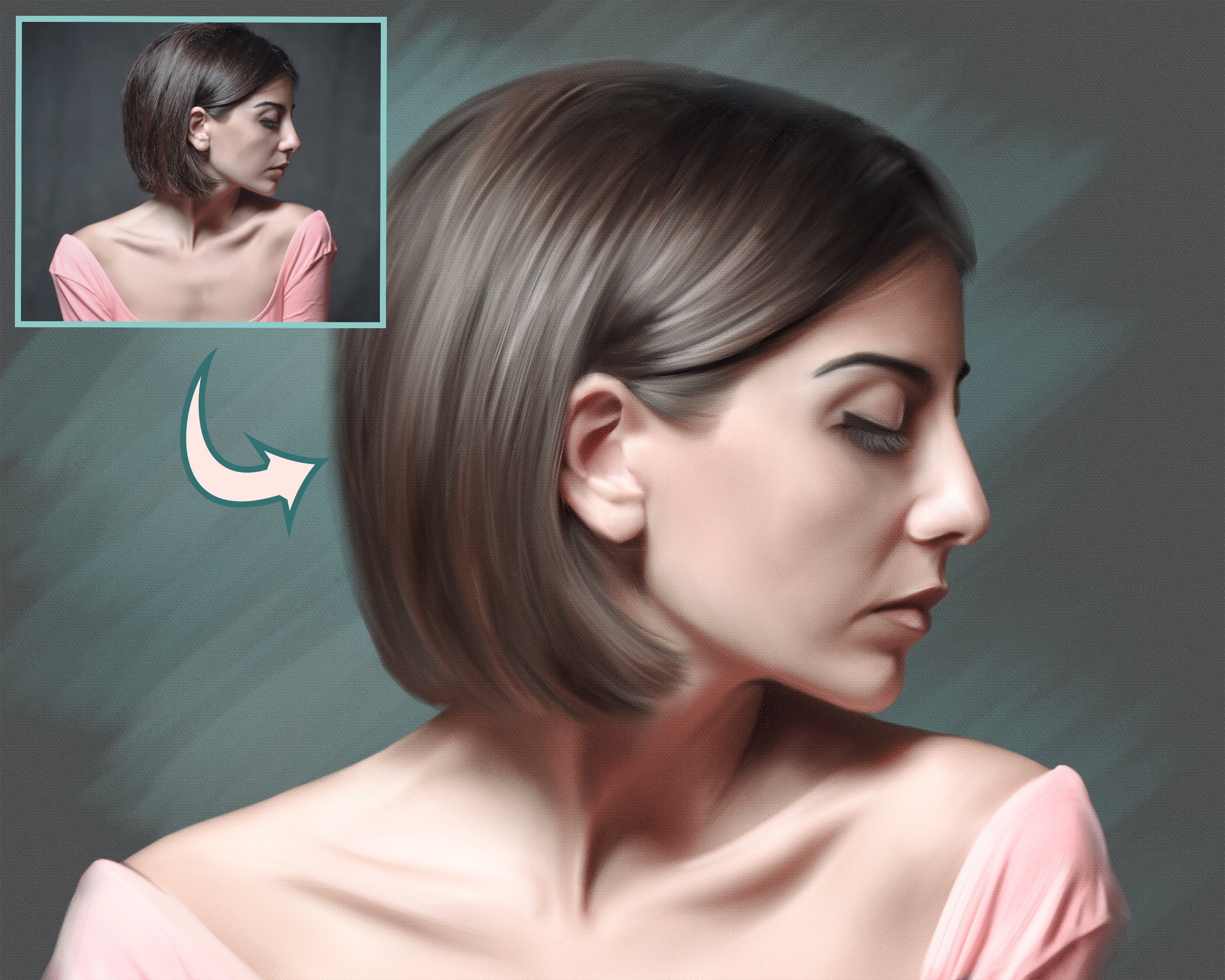 Realistic Portrait Custom Digital Portrait Portrait From | Etsy