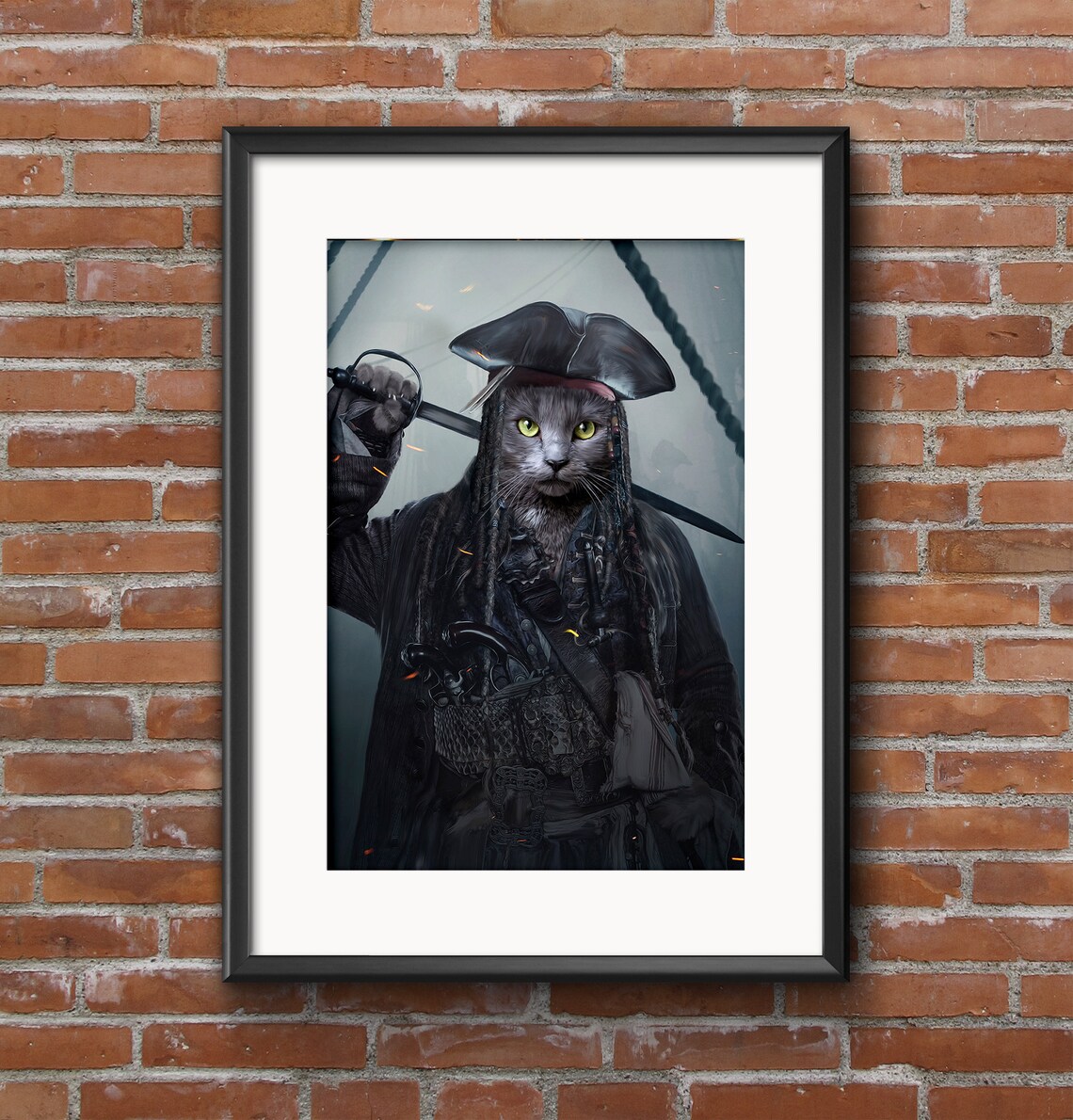 Funny pet portrait cyberpunk style Cyberpunk pet portrait of | Etsy