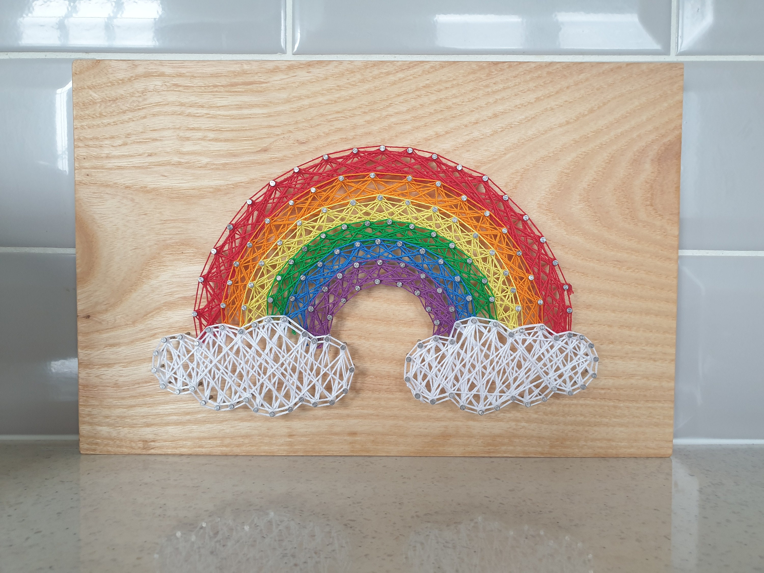 Rainbow String Art - Etsy