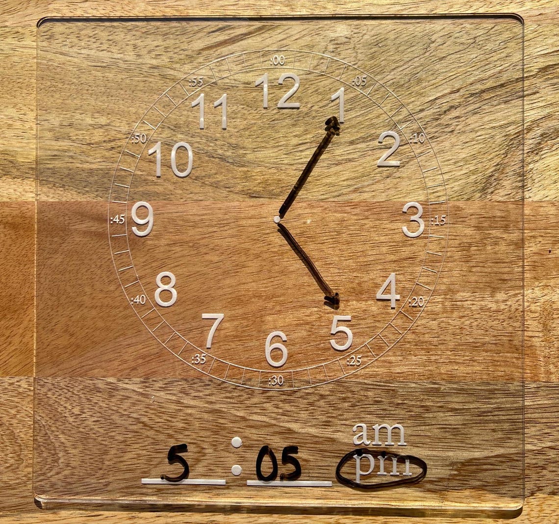 Learn to Tell Time - Digital Clock Template - Etsy