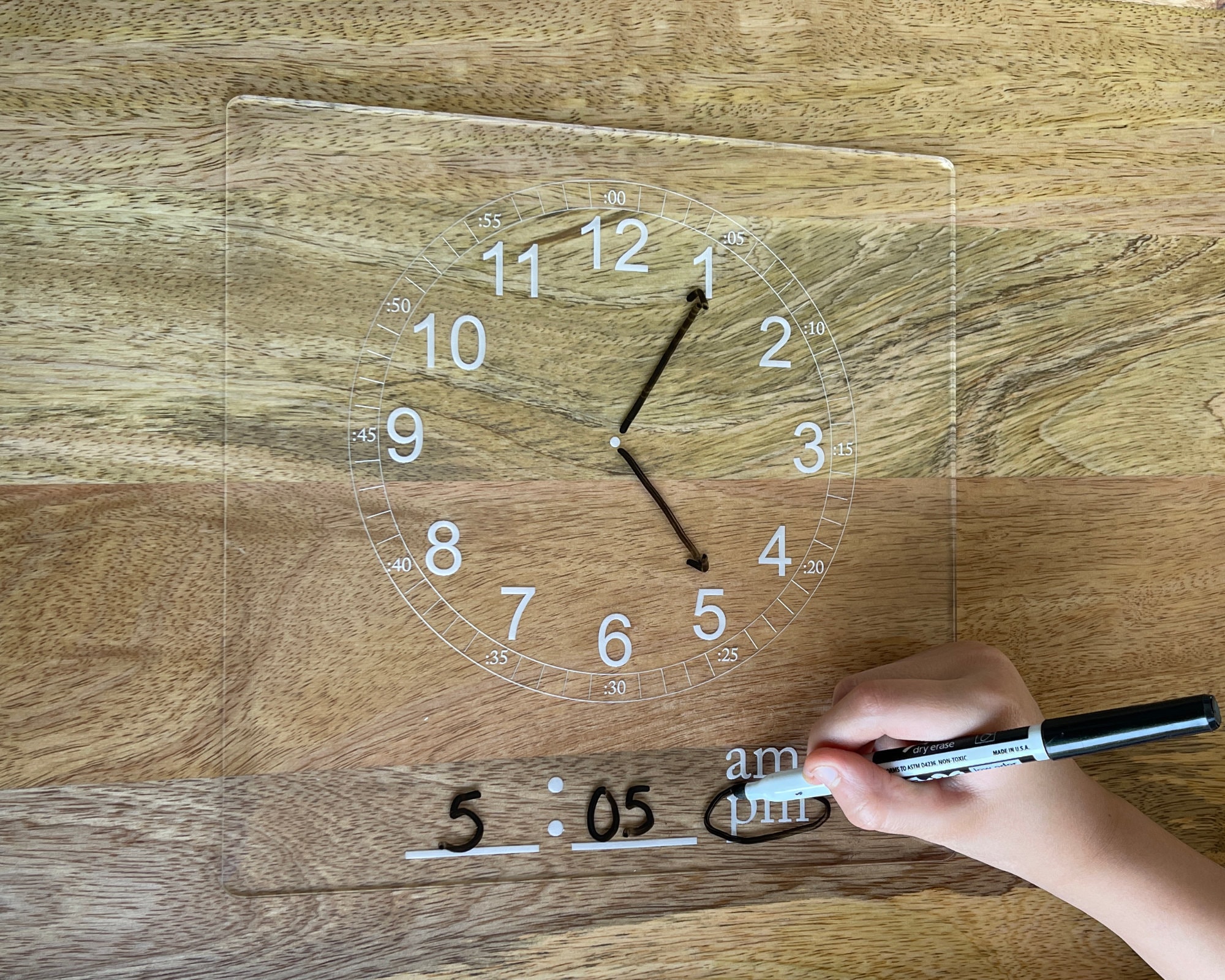 Acrylic Dry Erase Clock Board - Etsy