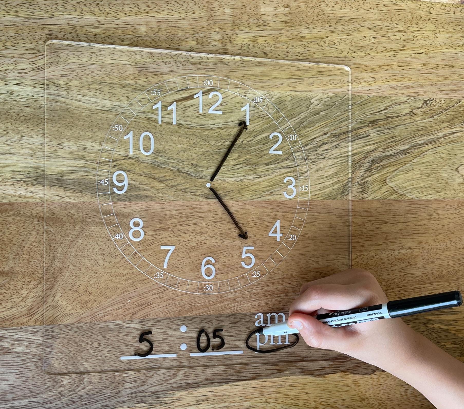 Learn to Tell Time - Digital Clock Template - Etsy