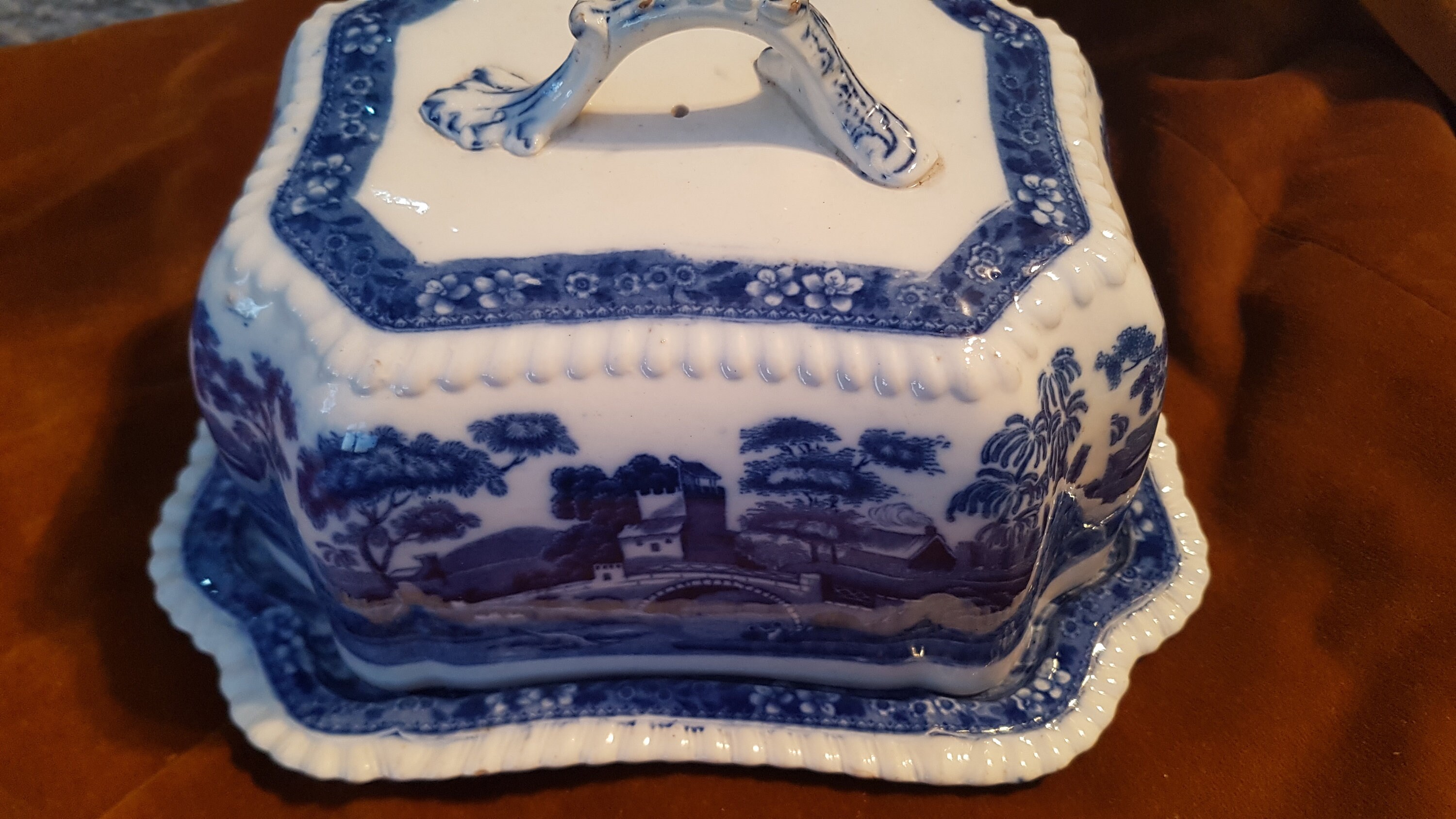 Copeland Spode Blue Italian 1930's Rare Large Cheese Dish - Etsy