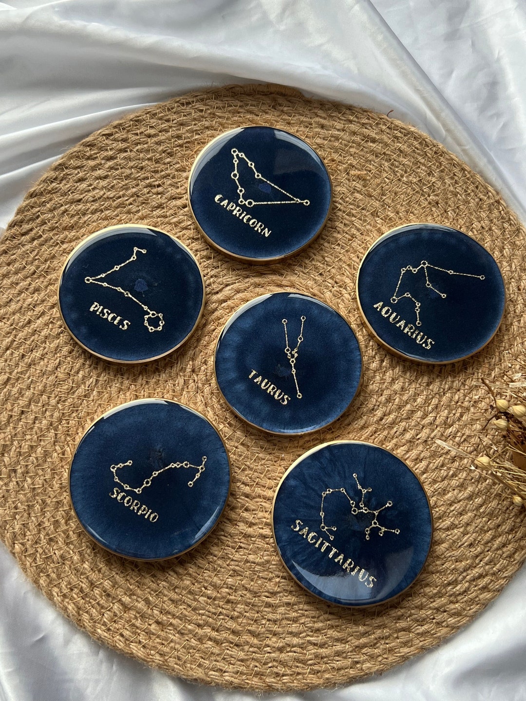 Star Sign Resin Coaster, Constellations, Astrology, Zodiac, Horoscope ...