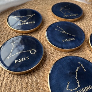 Handmade Star Sign Resin Coaster, Astrology Gift, Zodiac, Star, Libra ...