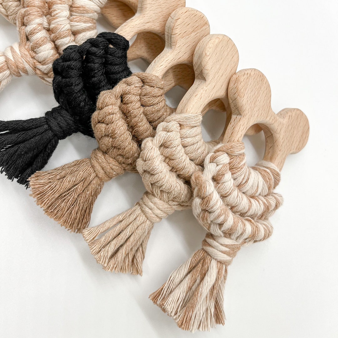 Natural Wood Baby Teether | Teddy Bear | Mickey Mouse | Neutral Mom ...