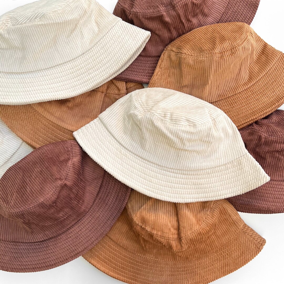 Corduroy Bucket Hat | Solid Color Bucket Hat | Unisex Corduroy Hat ...