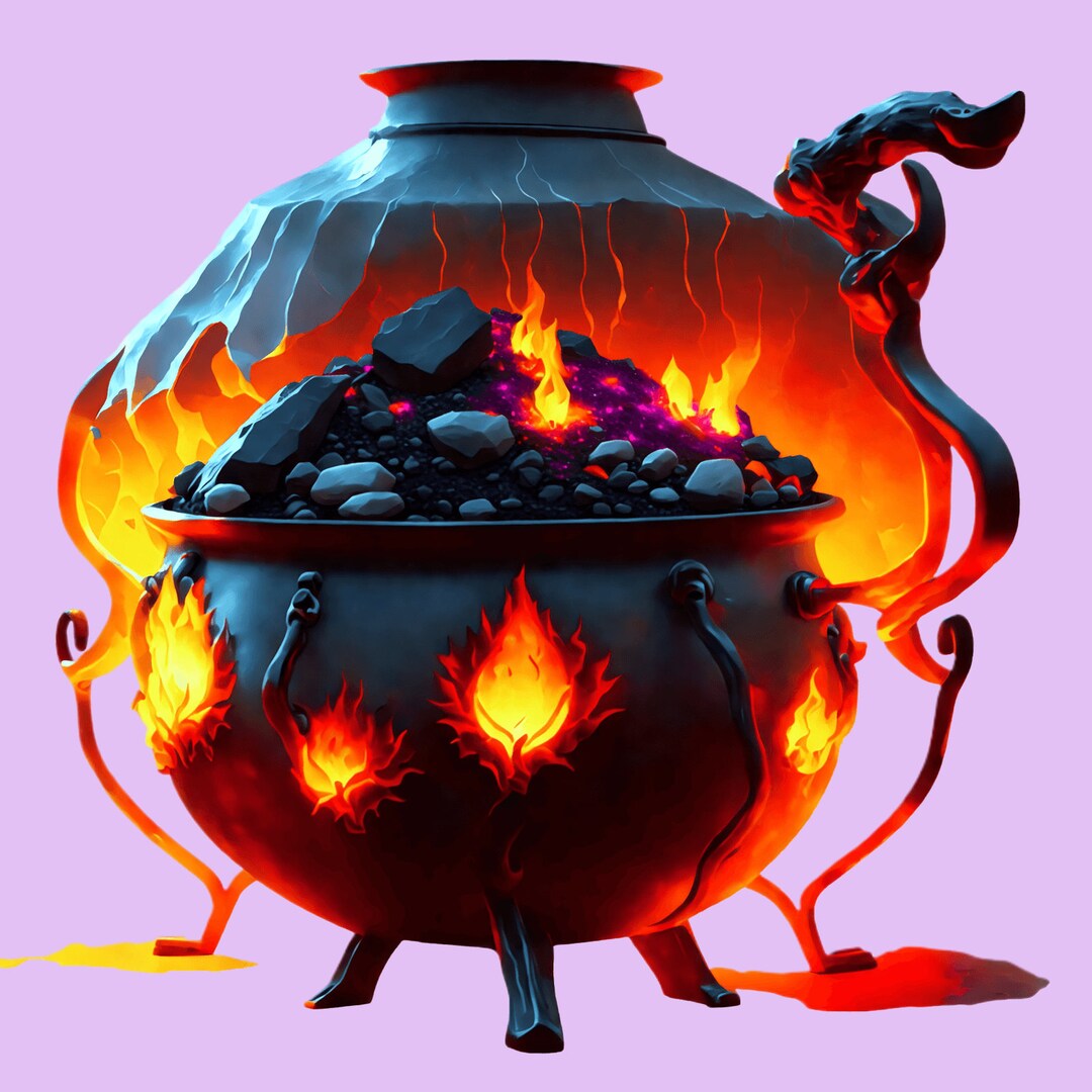 Cauldron Fire PNG File - Etsy