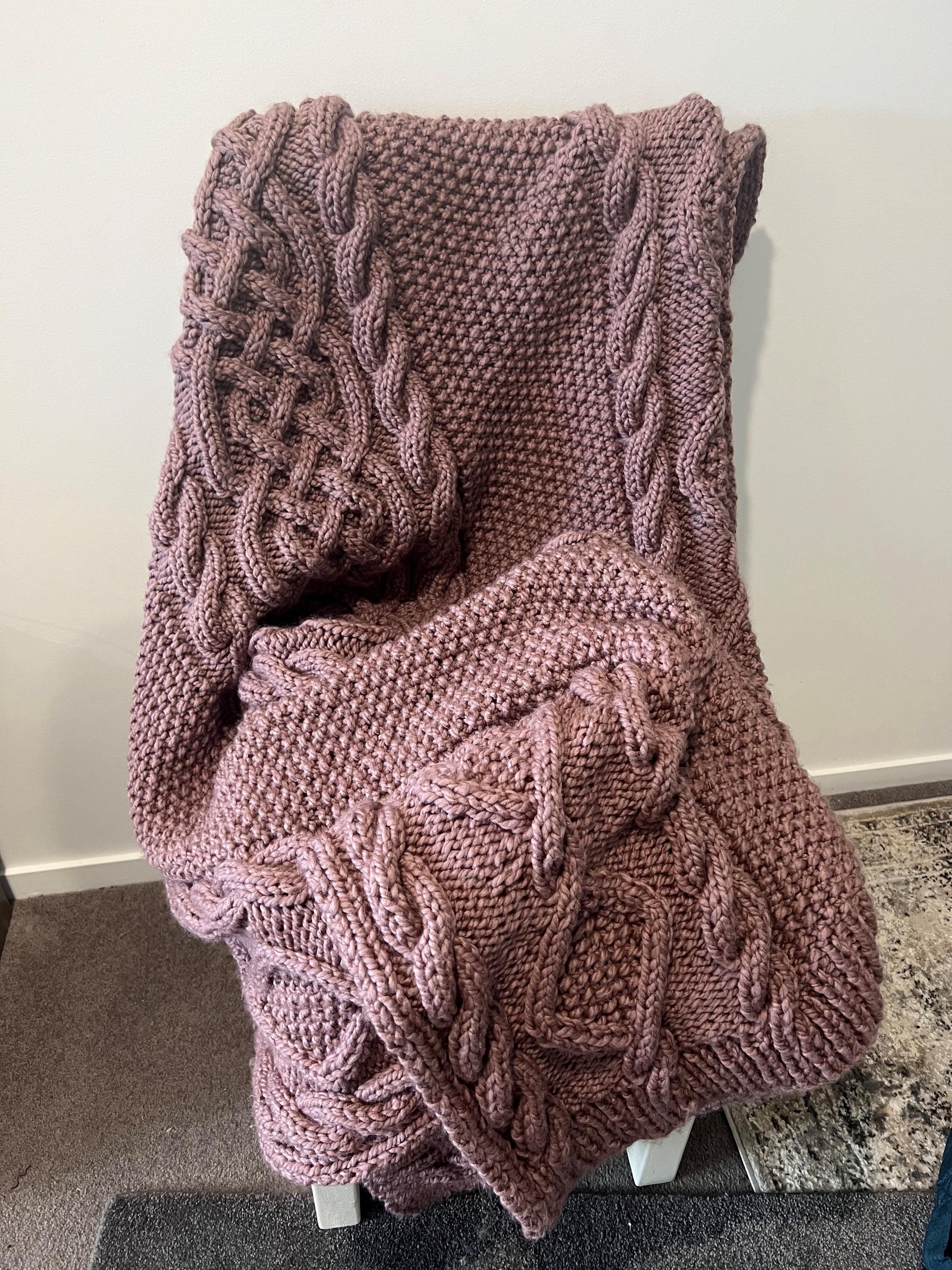 Knitted Cable Afghan Pattern – Standard & Large Sizes - Etsy