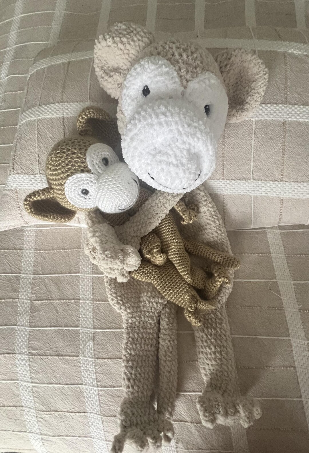 Snuggler Monkey Crochet Pattern – Plush Toy Lovey – 2 Sizes – Dreamy ...