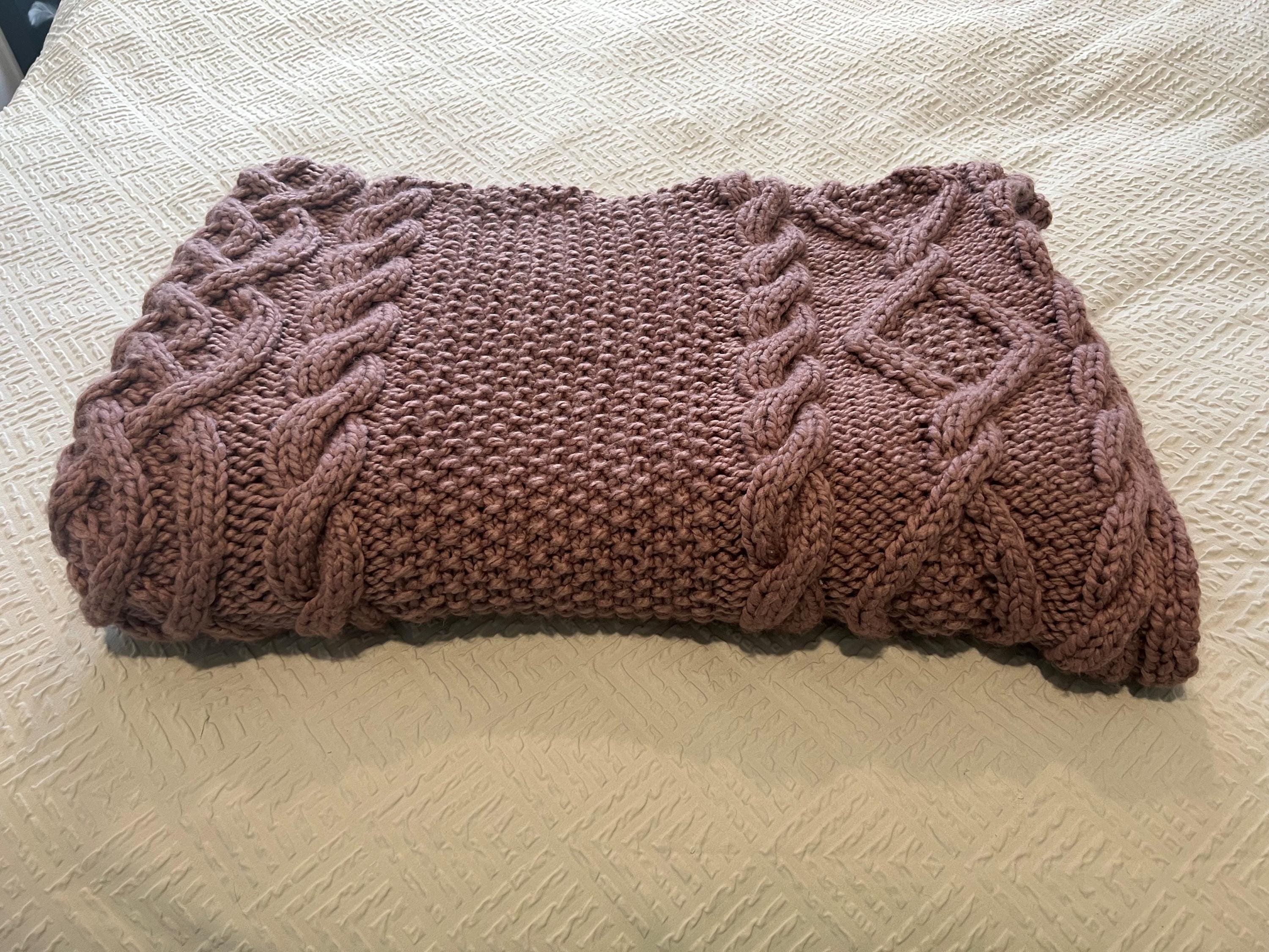 Knitted Cable Afghan Pattern – Standard & Large Sizes - Etsy