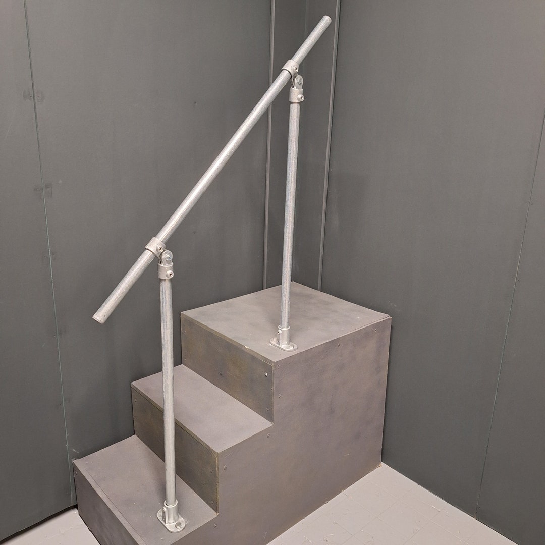 Floor Mounted Adjustable Angle Swivel Inline Handrail for Steps - 34mm ...