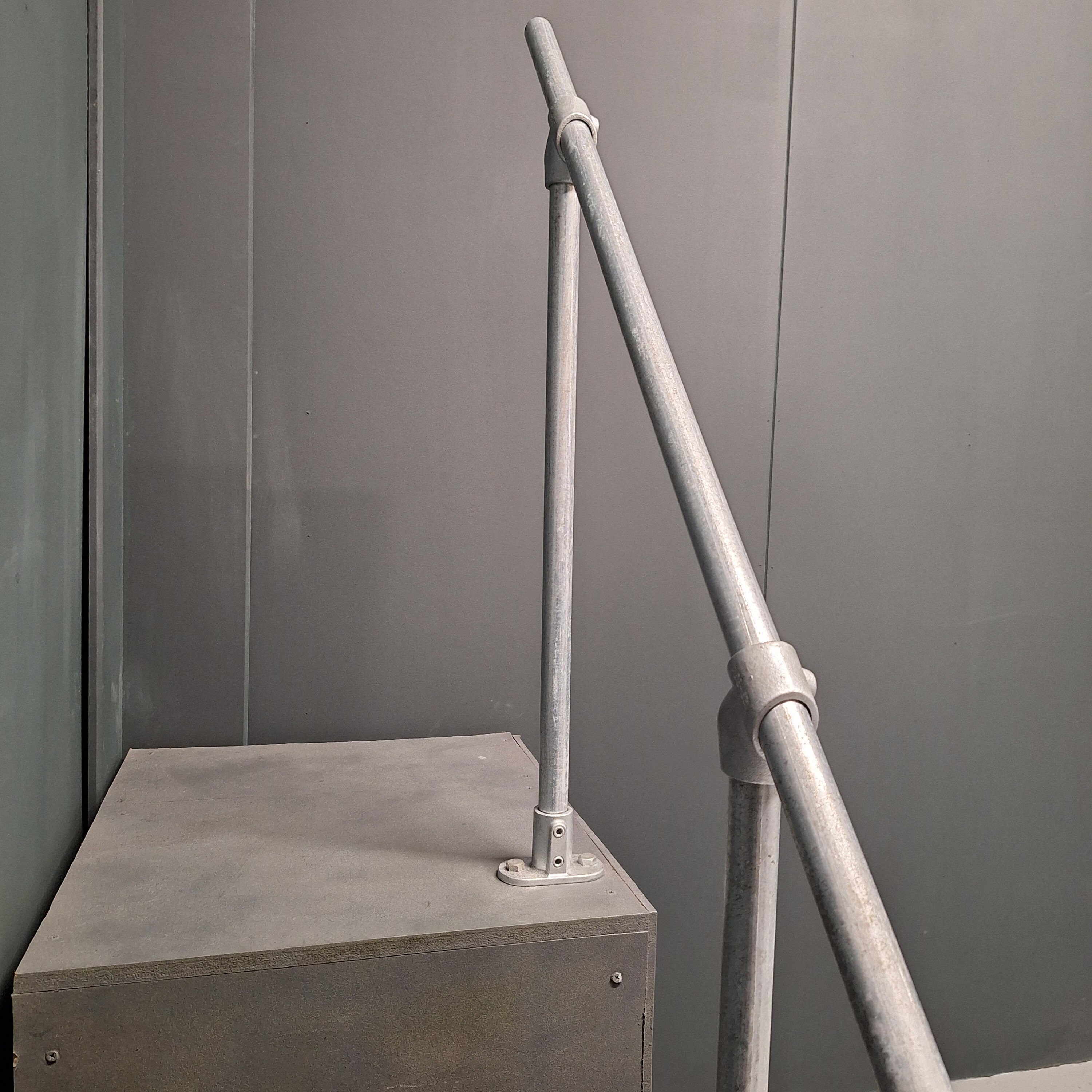 Floor Mounted Adjustable Angle in Line Handrail for Steps 34mm Diameter ...