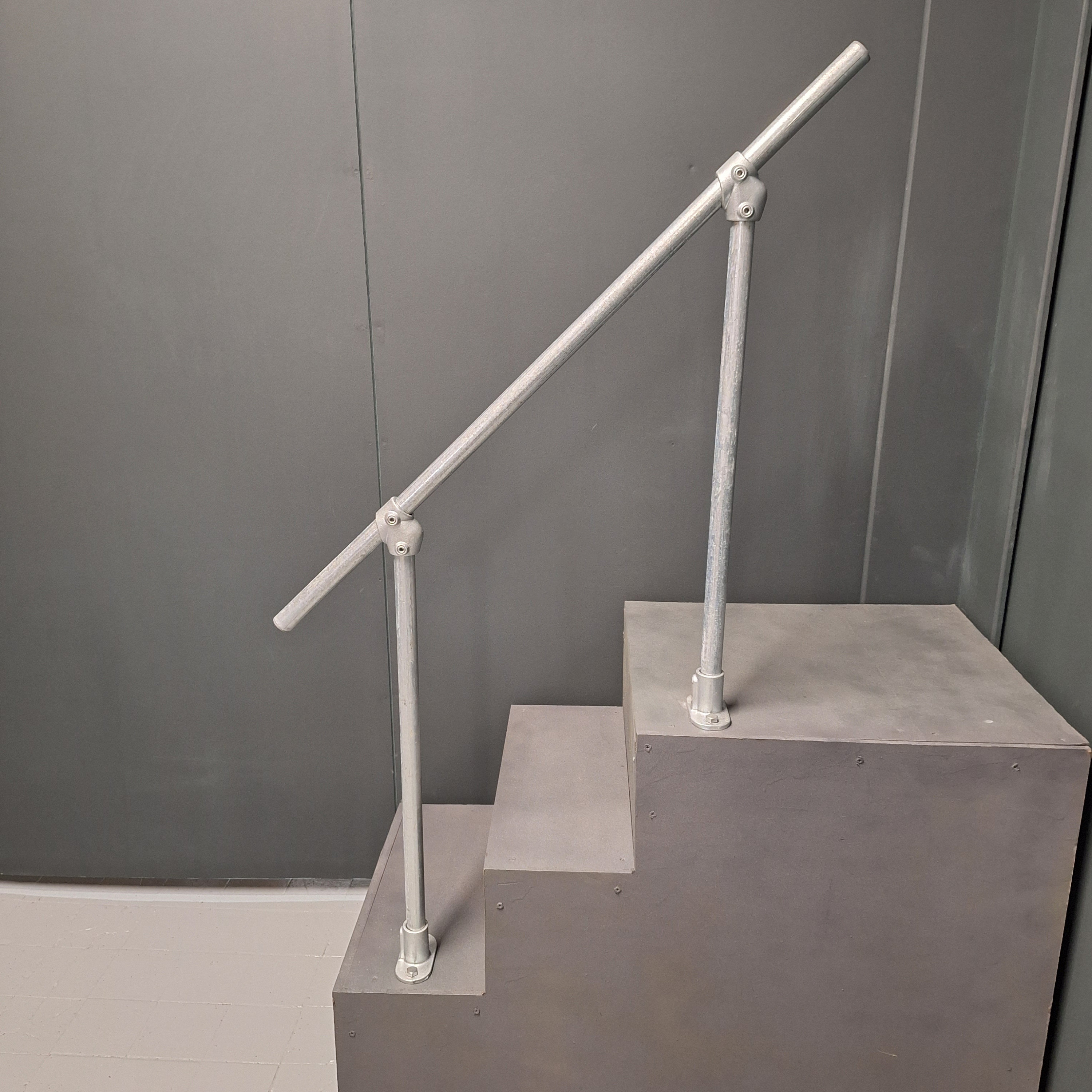 Floor Mounted Adjustable Angle in Line Handrail for Steps - 34mm ...