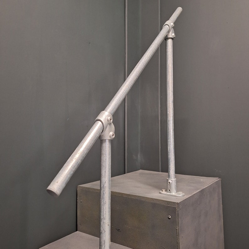 Floor Mounted Adjustable Angle in Line Handrail for Steps - 34mm ...