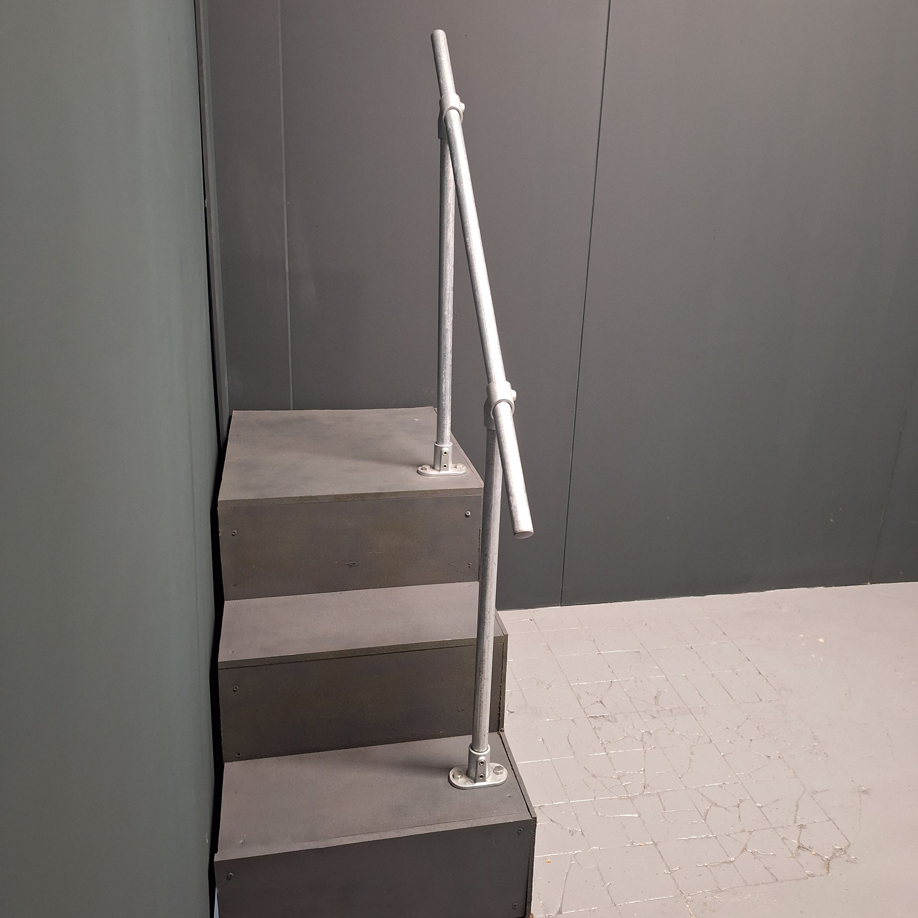 Floor Mounted Adjustable Angle in Line Handrail for Steps - 34mm ...