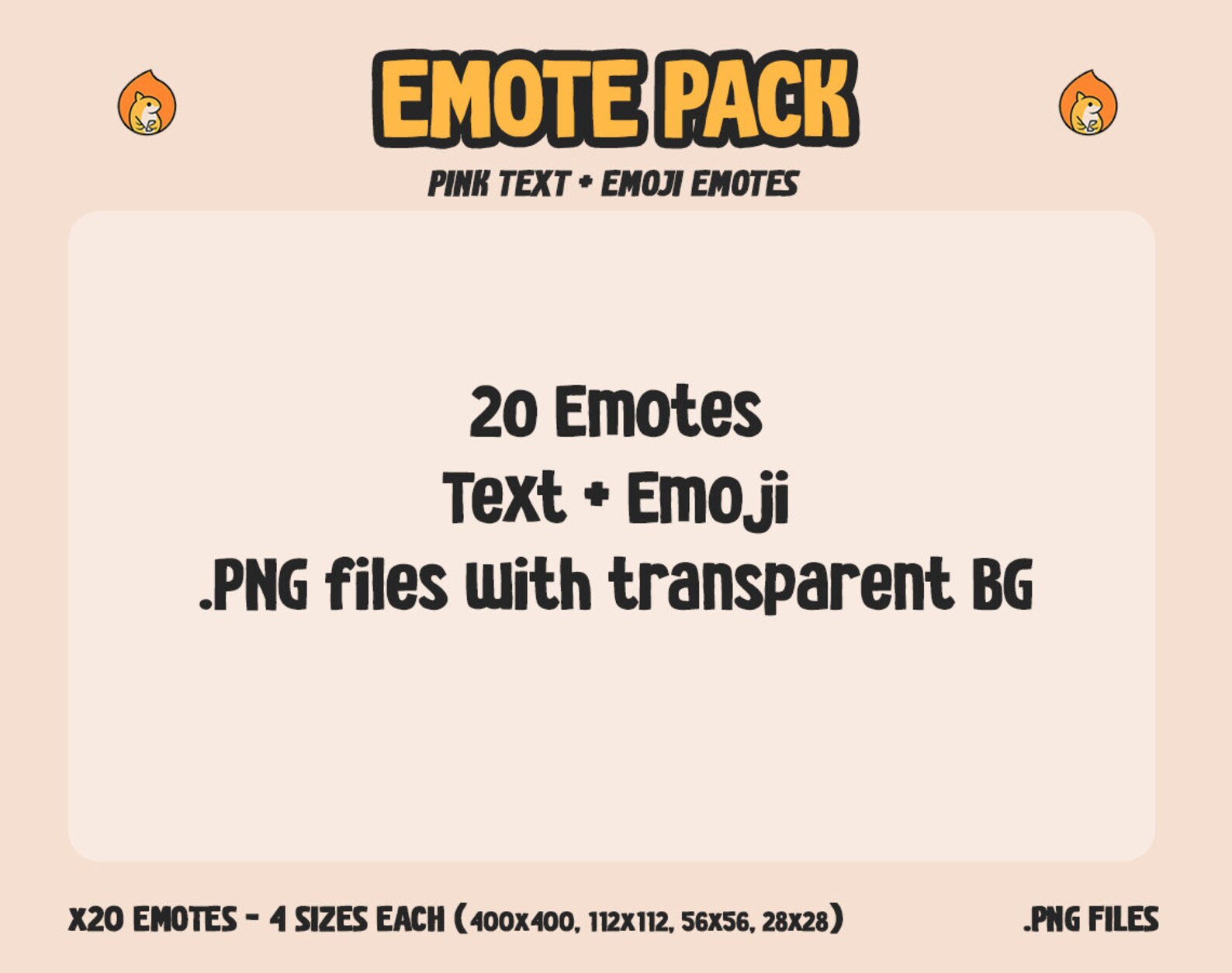 Text Emote Pack With Emojis / Emoji Emotes / Twitch Emote Pack ...