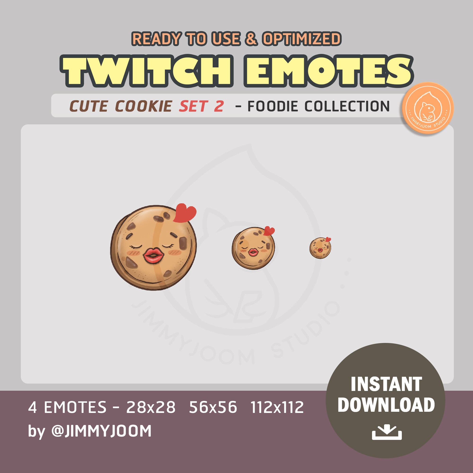 Cute Cookie Twitch Emotes Set 2 | Funny Cookies for Streaming | Emotes ...