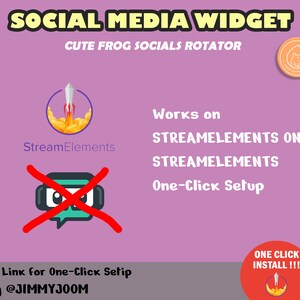 Streamelements Custom Frog Widget / Animated Social Media Rotator ...