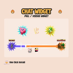 Custom Animated Chat Poll Widget: Twitch Streamelements Voting - Etsy