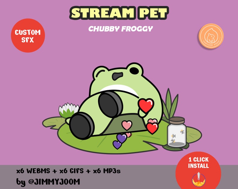 Animated Frog Stream Pet Custom Widget / STREAMELEMENTS Interactive ...