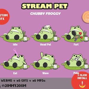 Animated Frog Stream Pet Custom Widget / STREAMELEMENTS Interactive ...