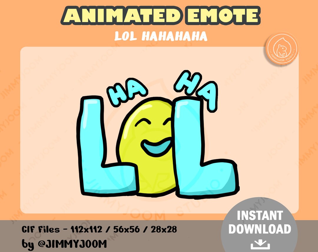 ANIMATED LOL Haha Twitch Emote Discord Emote / Text Emote / Cute Emote ...
