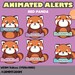 ANIMATED Red Panda Twitch Stream Alerts / Cute Kawaii Panda/ Pastel ...