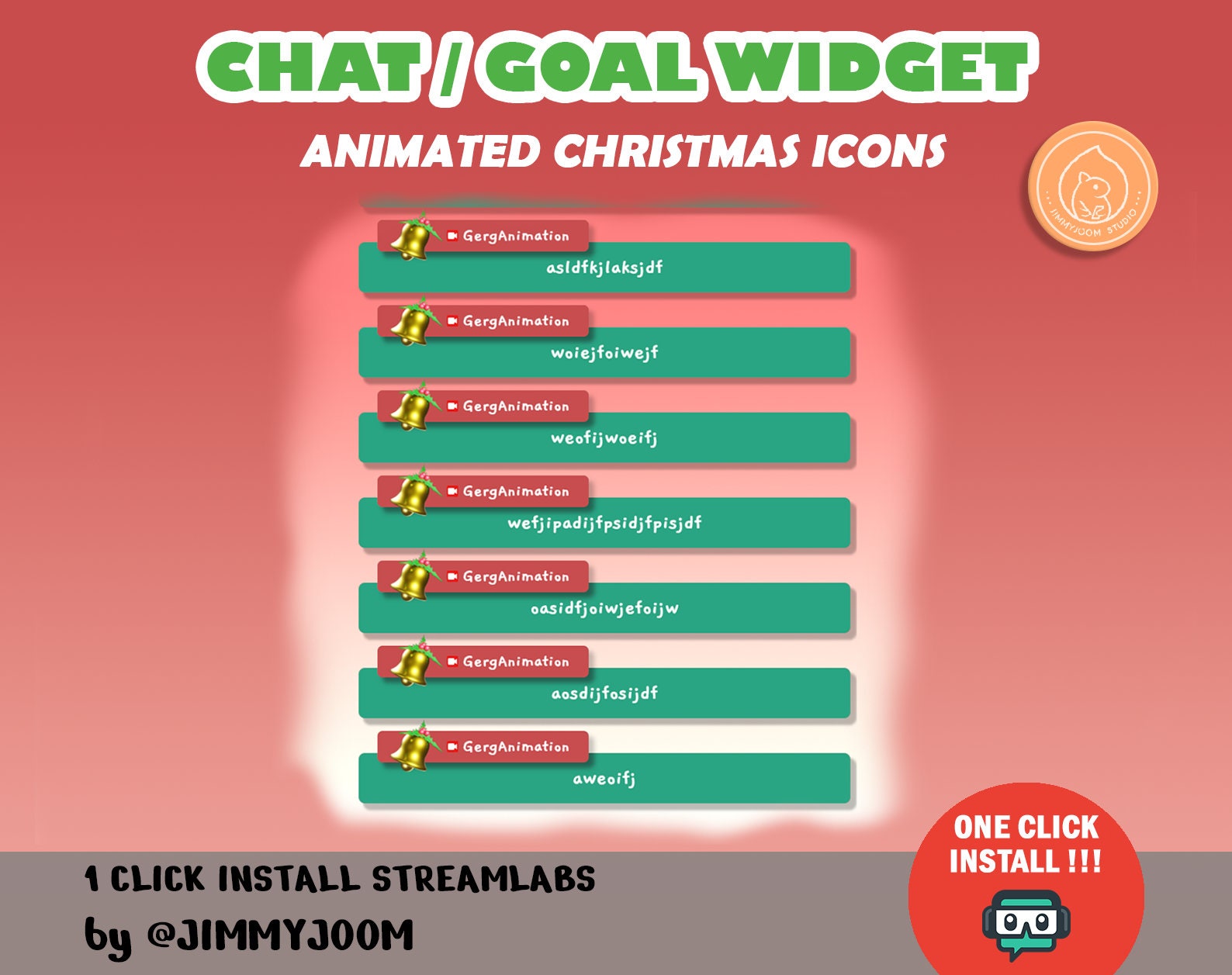 Animated Christmas Chat Goal Widgets / Christmas Chat Box / Holiday ...