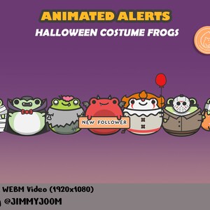 Animated Halloween Alerts / Kawaii Halloween Stream / Cute Frogs Twitch ...
