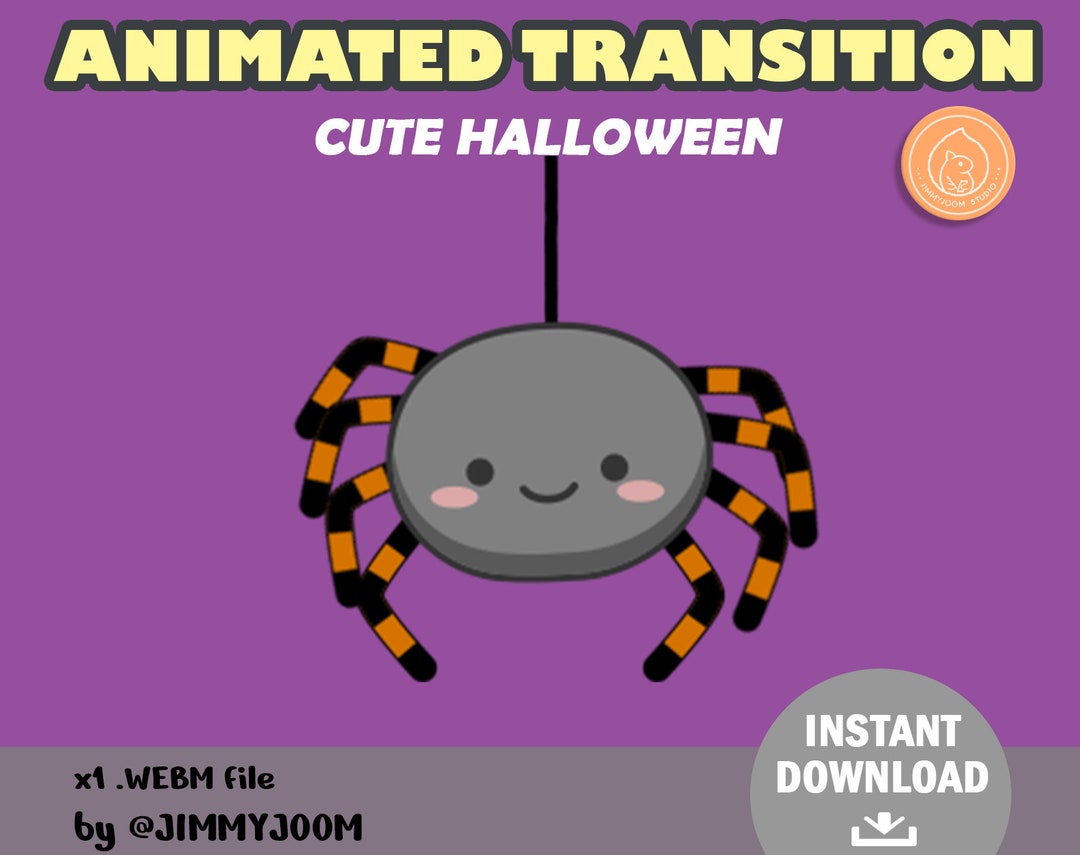 Twitch Stinger Transition Halloween Spider / Kawaii Halloween / Stream ...