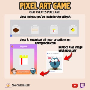 Twitch Pictionary Game: Chat Pixel Art Overlay Widget - Etsy