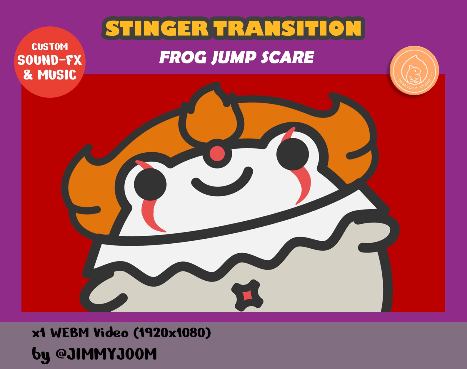 Halloween Frog Stinger Transition / Jump Scare / Animated Kawaii ...