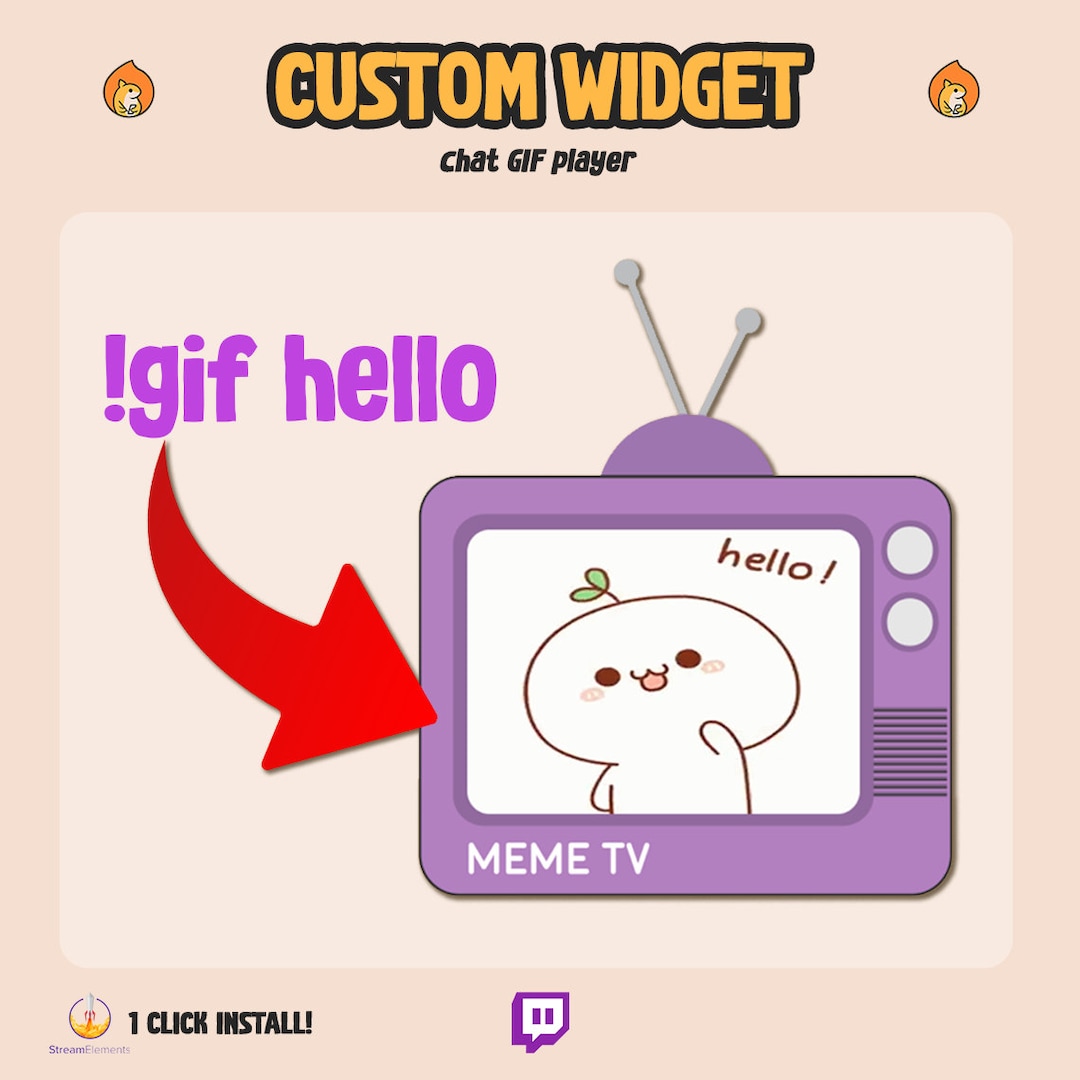 GIF Meme Twitch Widget / Twitch Chat Widget / Chat Commands / Custom ...